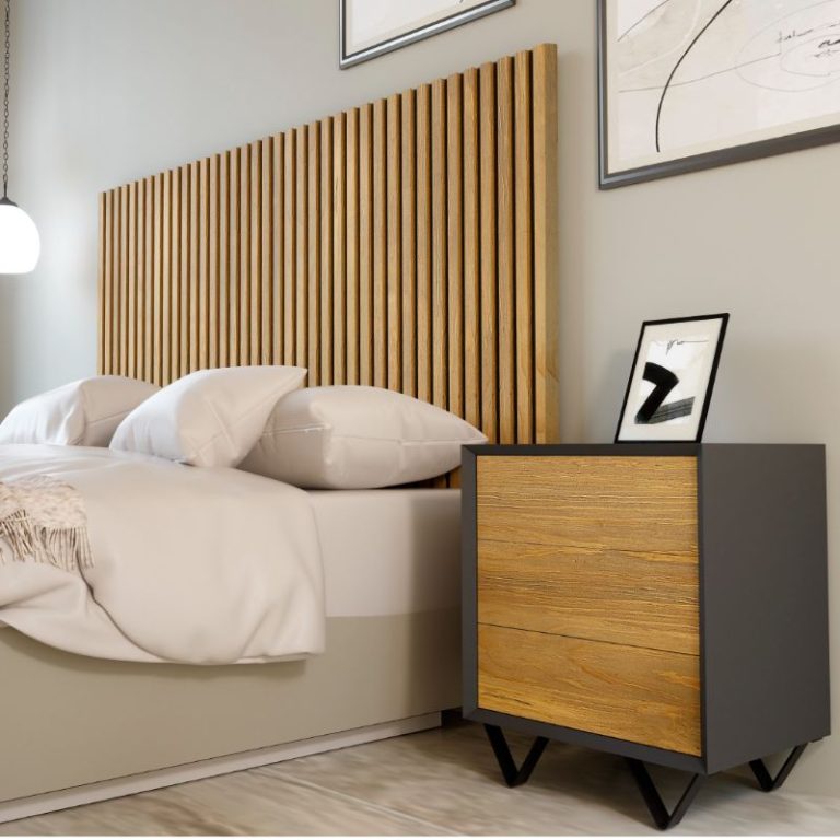Cabecero listones de madera verticales - Muebles Polque.com. Tienda de ...